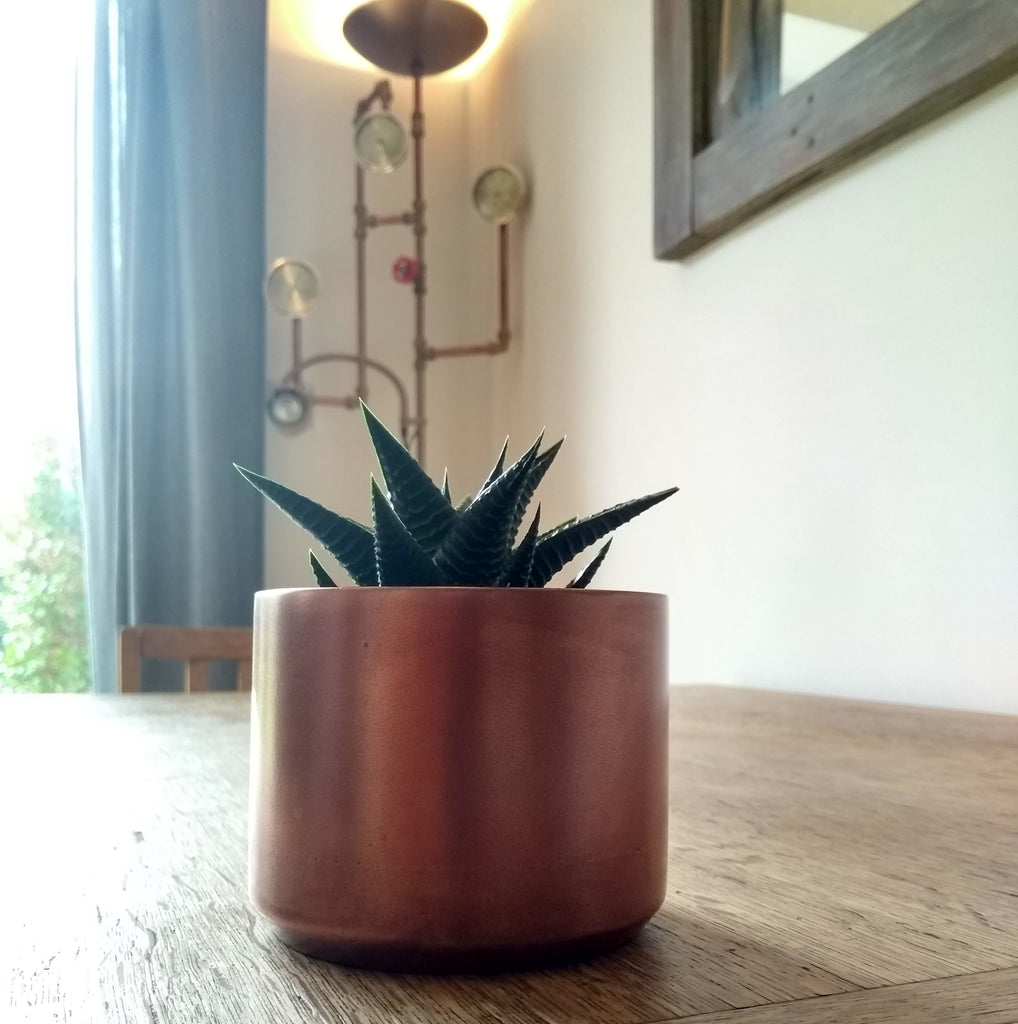 New Product: Round Copper Planters - Minimalist Copper Plant Pots - Me ...